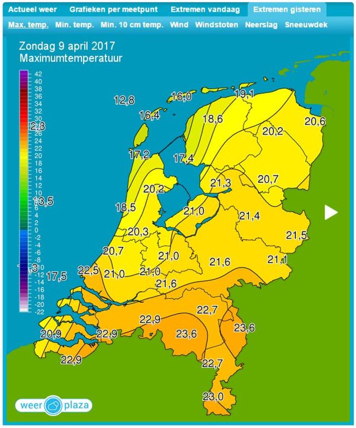 De 'zomer' is weer voorbij, komende dagen normaal aprilweer ...