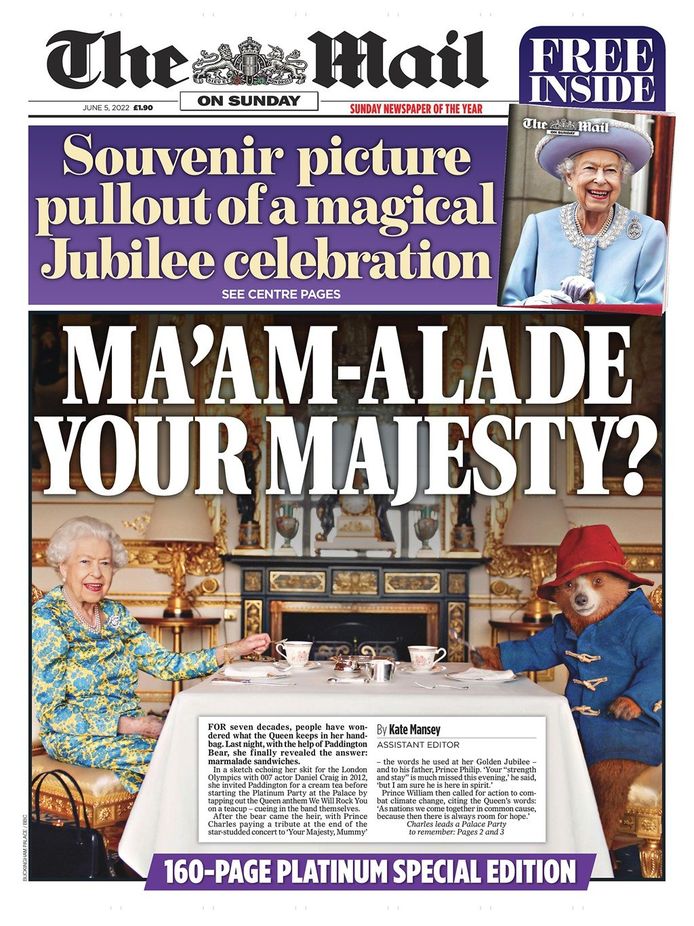 Engeland smelt: Queen ontmoet beertje Paddington en onthult wat er in ...