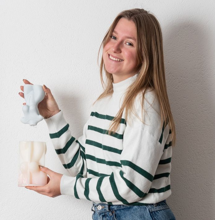 Dagmar (20) maakt kaarsen in de vorm van vrouwenlichamen, want die ...