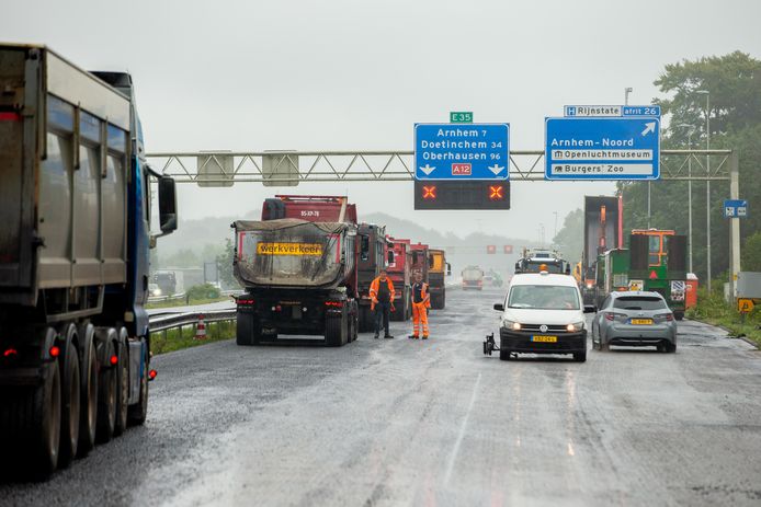 Opnieuw werk aan A12 bij Arnhem: weg gaat avonden achter elkaar dicht ...
