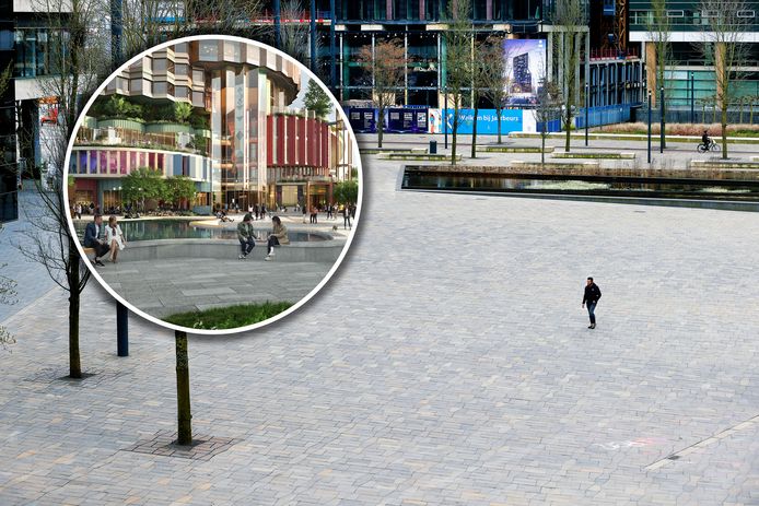 Het is nu saai en winderig op Jaarbeursplein, maar nieuwe toren moet ...