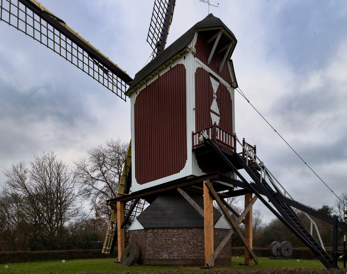 Astense molen De Oostenwind staat op omvallen, maar is voorlopig gestut ...