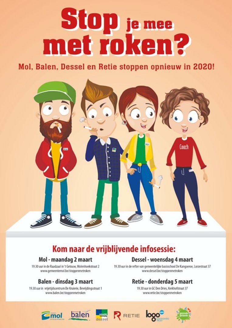 Vier gemeenten lanceren samen campagne om te stoppen met roken | Dessel ...