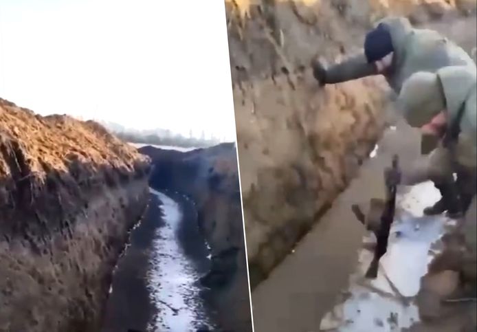 Russische soldaten smeken om hulp in overstroomde en bevroren ... Russische soldaten smeken om hulp in overstroomde en bevroren ...