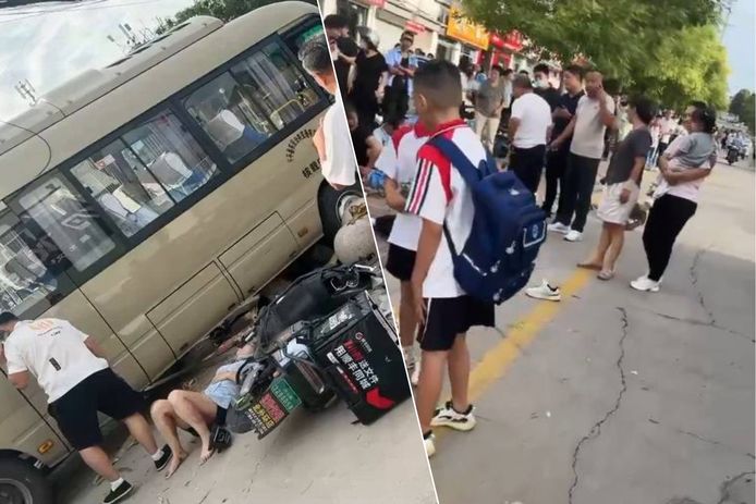 Bus crasht aan ingang van school in China: vijf kinderen en zes ...