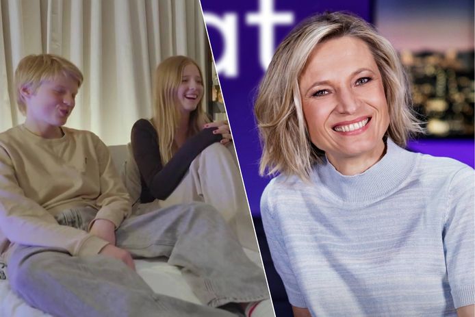 Kinderen van nieuwsanker Goedele Wachters maken zeldzame verschijning ...