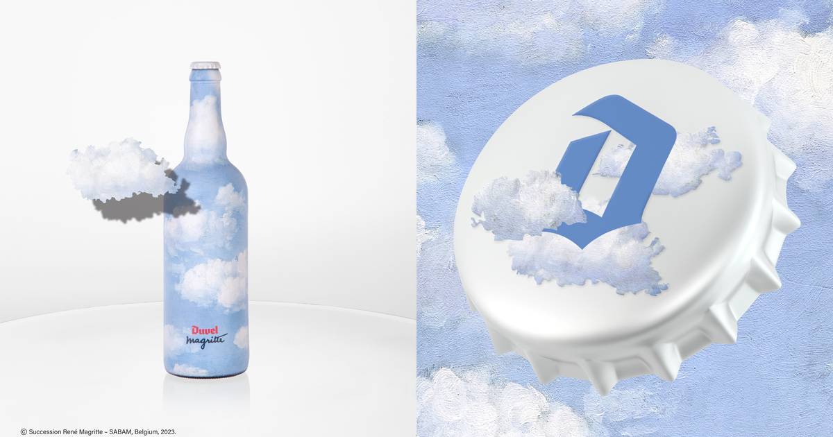 Duvel brengt hommage aan René Magritte met speciaal bier in unieke fles ...