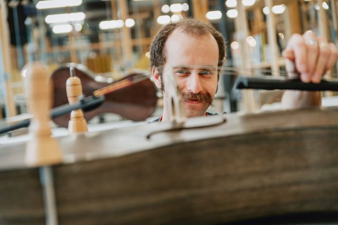 Cello in vlas nieuwe blikvanger van museum Texture | Kortrijk | hln.be