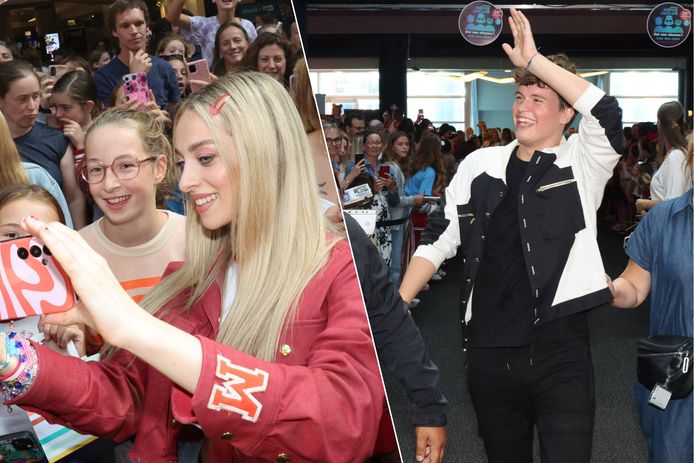 IN BEELD. 4.000 fans drummen voor foto met Camille en Mathias Mesmans ...