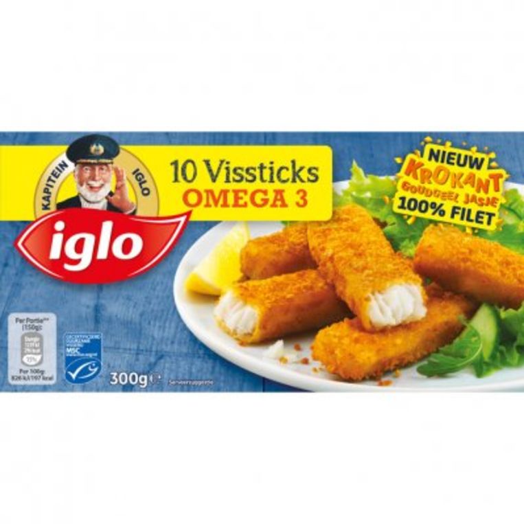 De Omega 3 vissticks van Kapitein Iglo kregen een extra scheut visolie ...