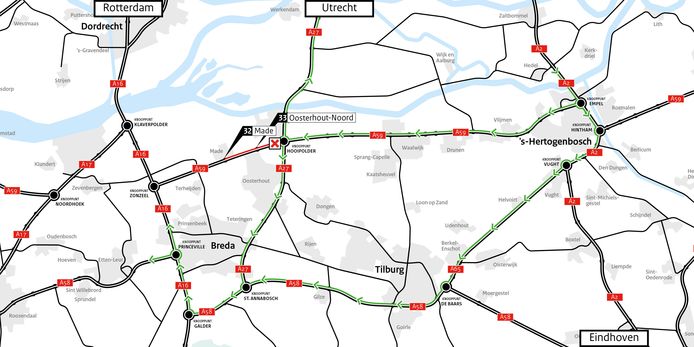 Langere reistijd verkeer door wegwerkzaamheden aan A59 | Oosterhout ...