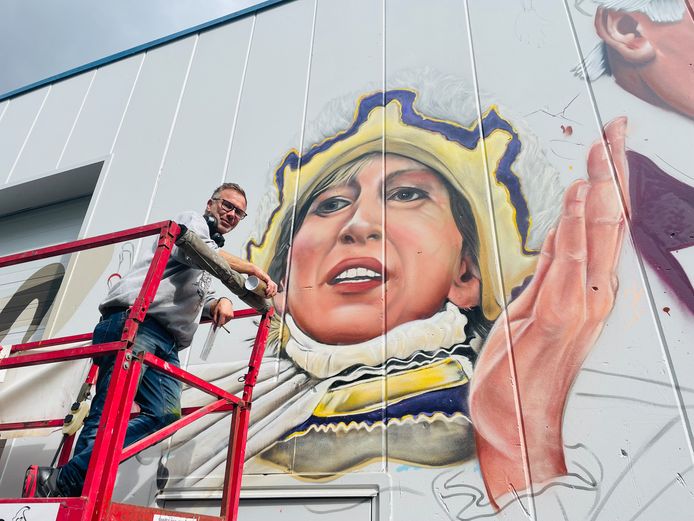 Muurschildering van Ilse en Kamiel krijgt kleur: “Ook Cyriel Troch ...