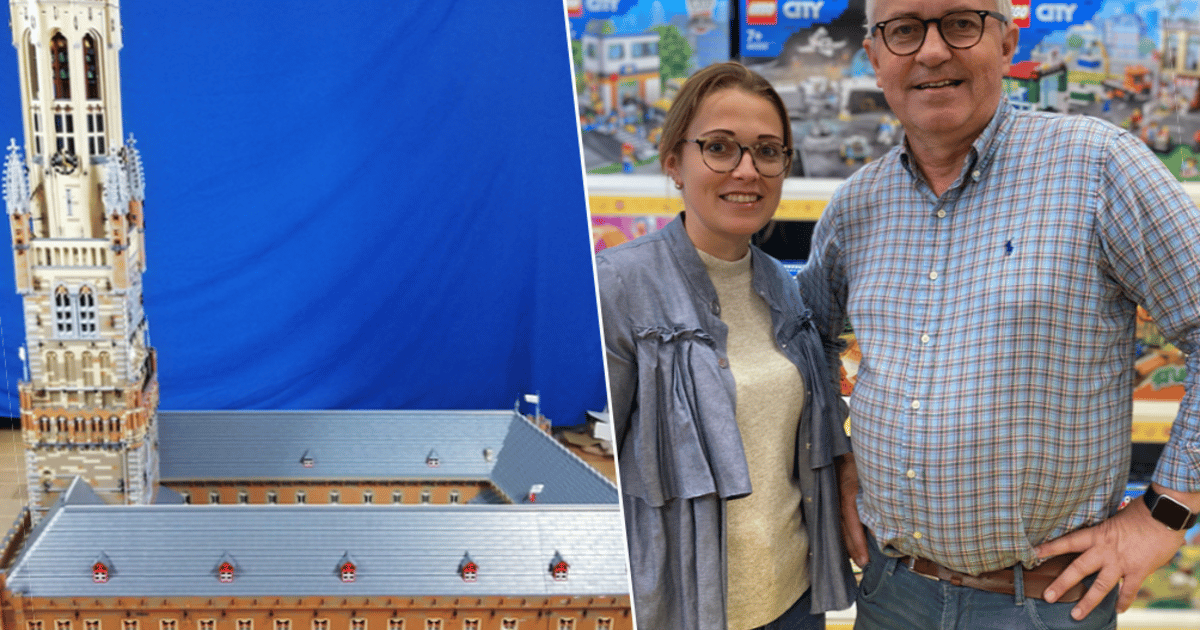 LEGO-maquette van Belfort blikvanger in Brugs Brickhouse, dat zaterdag ...