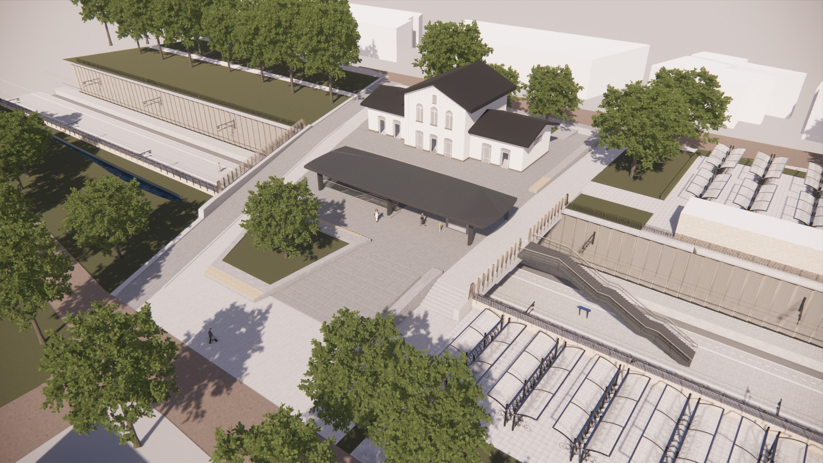 Zo ziet Vught er over een paar jaar uit, als het spoor is verdiept ...