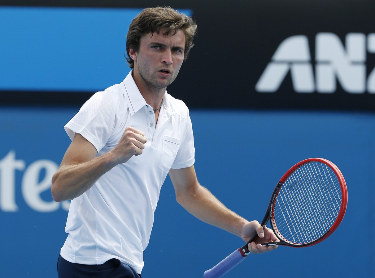 Robin Haase kansloos tegen Gilles Simon | Foto | ed.nl