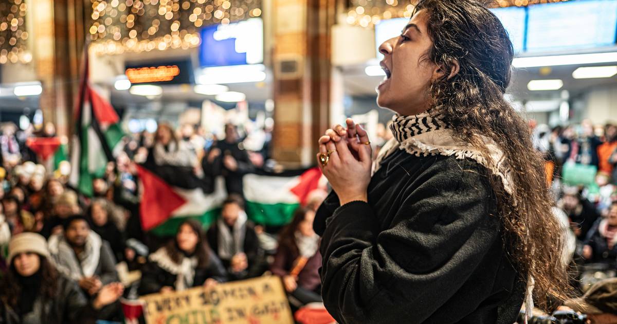 Demonstratie voor Gaza en staakt-het-vuren: honderden bij sit-in op ...