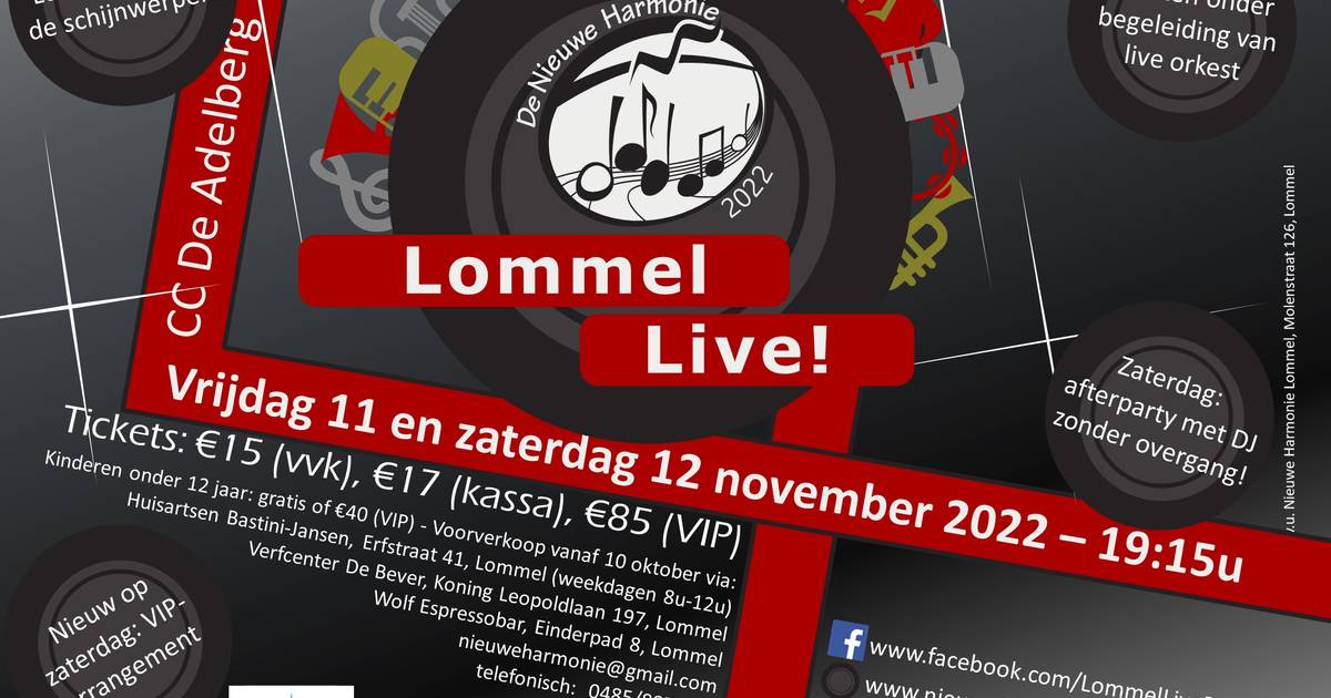 De Nieuwe Harmonie geeft met ‘Lommel Live’ de kans aan talent uit eigen ...