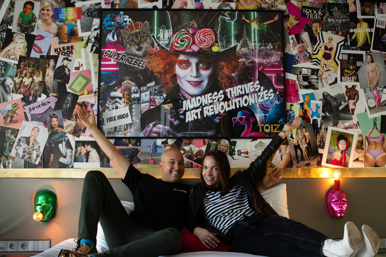 De gekke ideeën van Dion en Maya zitten allemaal in deze hotelkamer in ...