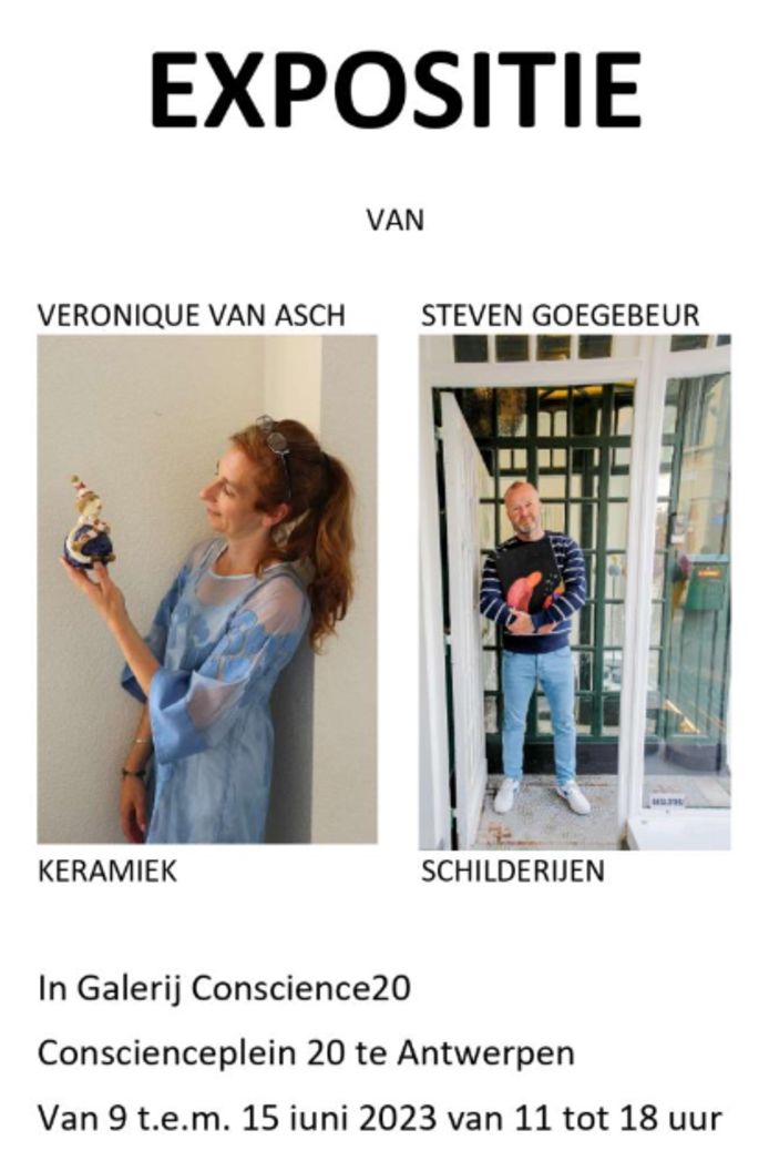 Veronique Van Asch (keramiek) en Steven Goegebeur (schilderijen) tonen ...