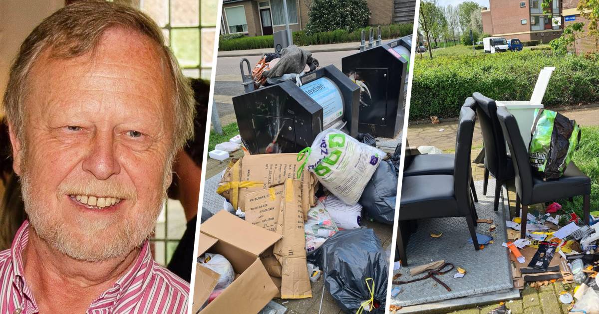 Wéér ziet Frans dat er afval gedumpt is in zijn straat: ‘Elke keer weer ...