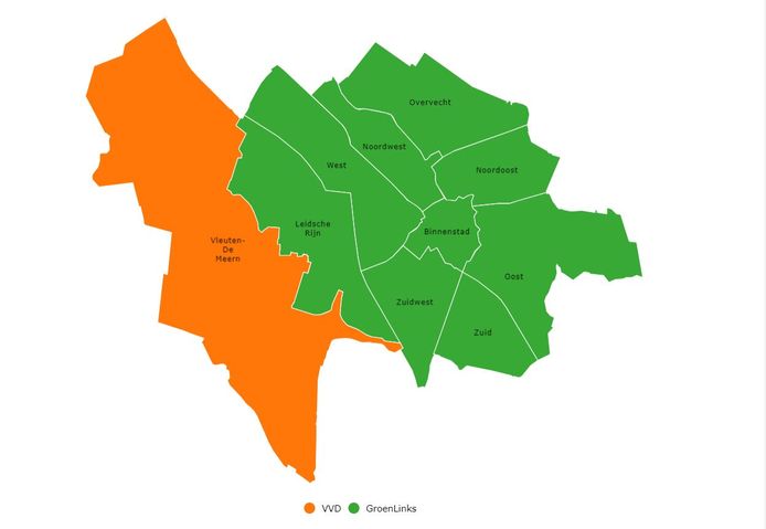 GroenLinks in negen van de tien Utrechtse wijken grootste partij ...