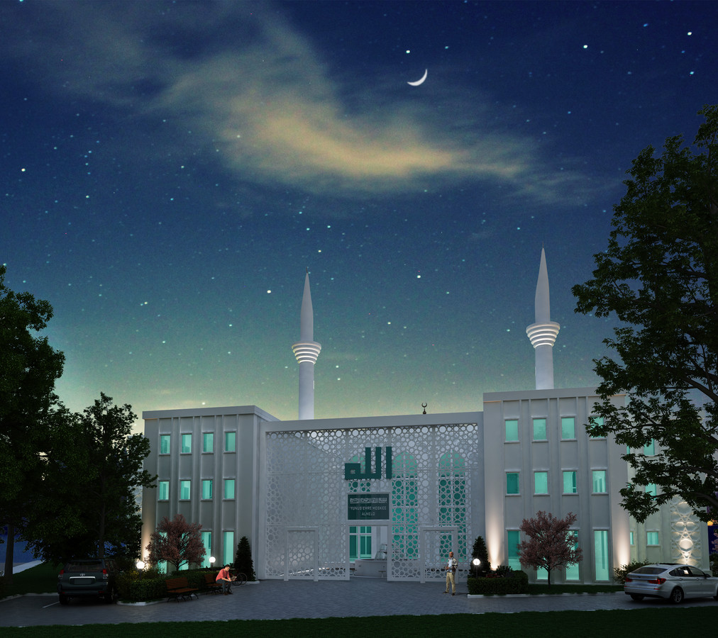 Groene moskee Almelo krijgt drie verdiepingen en twee minaretten van 30 ...