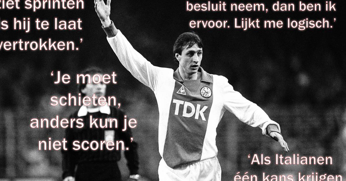 De beste Cruijffiaanse uitspraken: 'Da's logisch' | Sport | AD.nl