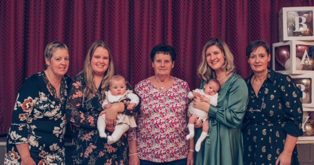 Overgrootmoeder Simonne is trots op dubbel viergeslacht | Sint-Laureins ...