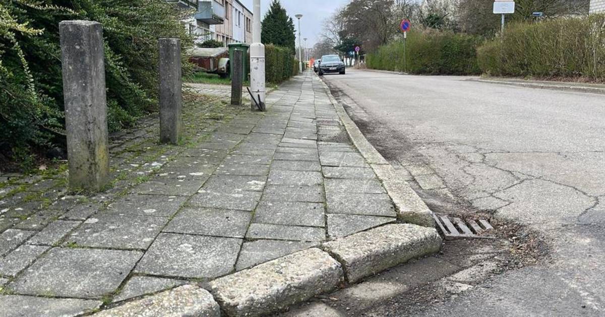 Het voetpad in de Oudehofstraat wordt vernieuwd: tot 22 maart is de ...