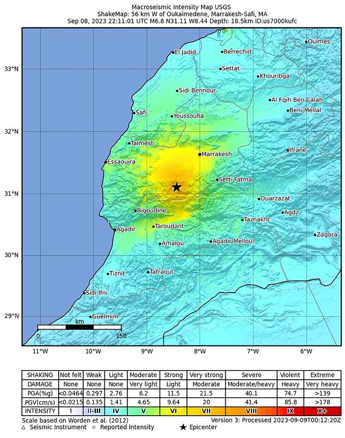 Séisme au Maroc: le bilan provisoire grimpe à 1.305 morts, un deuil national de trois jours ...