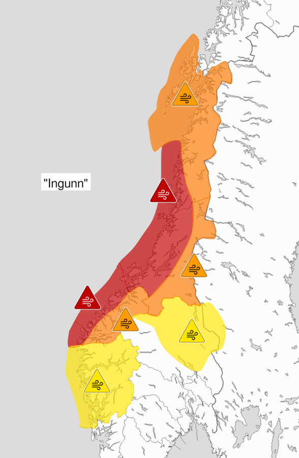 Noorse weerdienst waarschuwt landgenoten met code rood voor bomcycloon ...