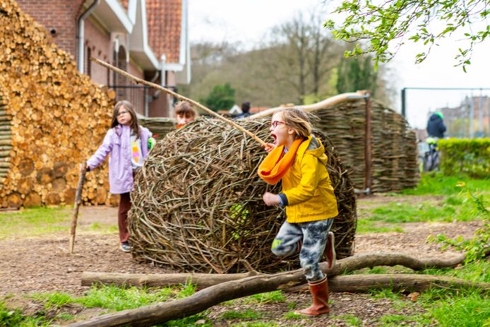 IN BEELD. Vernieuwde speelbos aan kinderboerderij in Rivierenhof getest ...
