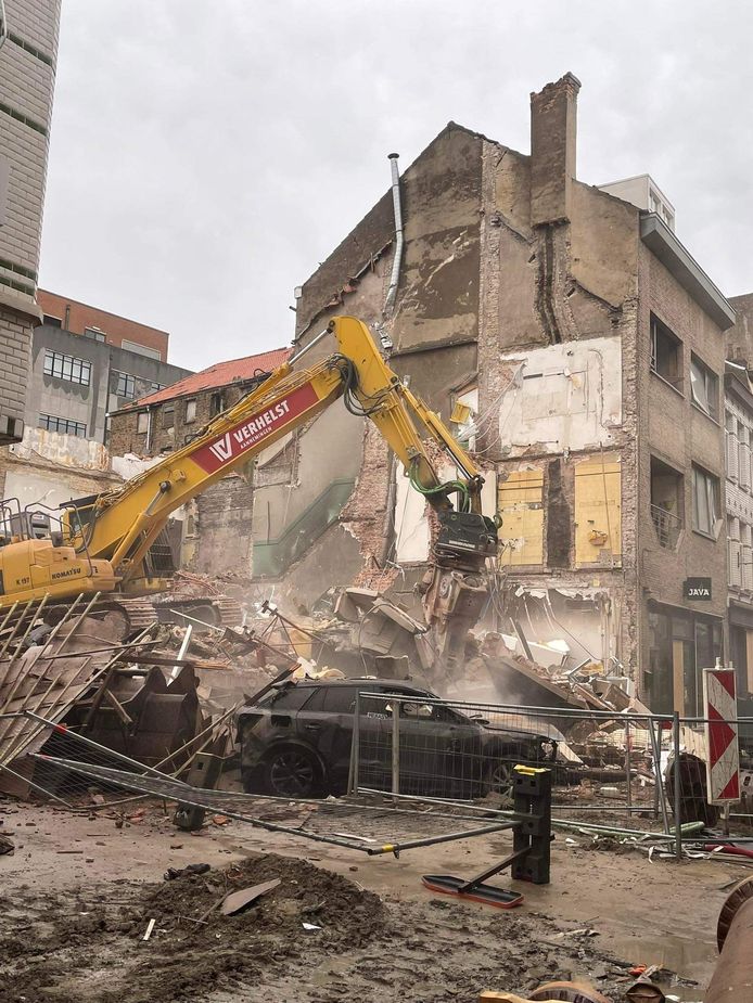 IN BEELD. Afbraak beschadigde panden in Oostende gestart | Gasontploffing Oostende | hln.be