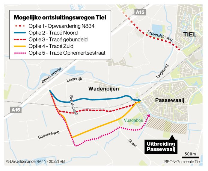 Tiel wil een extra aansluiting op de A15: ‘Als we er in 2030 overheen ...