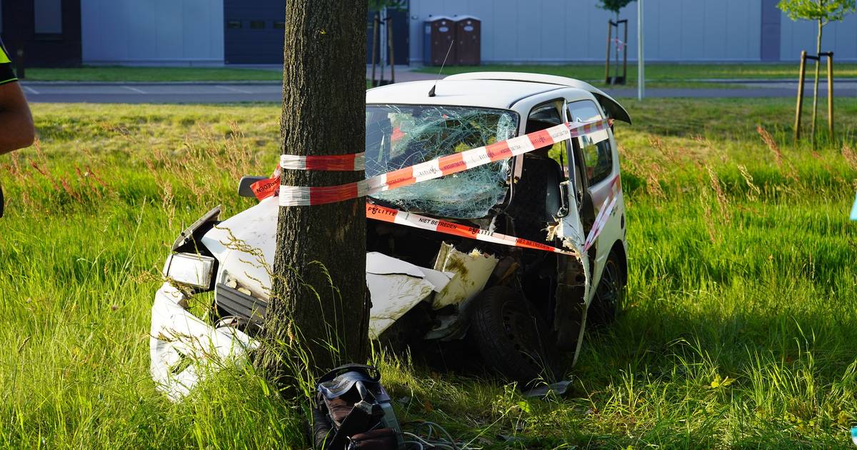45km-autootje botst op boom in Bosschenhoofd, man raakt gewond | 112 ...