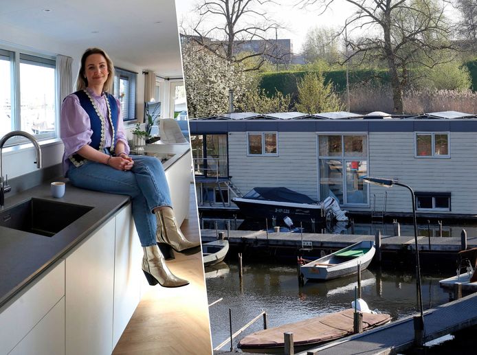 Christine woont op een woonark: ‘We liggen vaak scheef, dan vallen ...