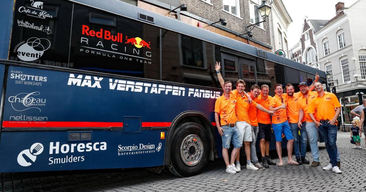 Brabantse vriendengroep bouwt Oranje bus om tot Max Verstappen fanbus ...