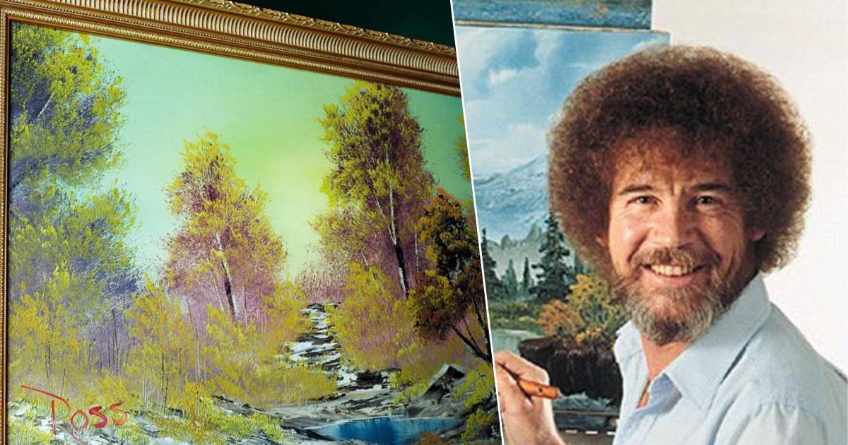 Eerste landschap van iconische schilder Bob Ross te koop voor 9,3 ...