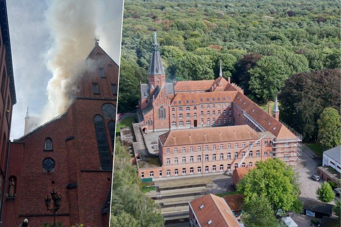 Brand in klooster van Essen na dakwerken: rookpluim van ver te zien ...