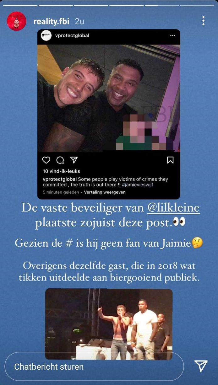 Vaste bodyguard van Lil Kleine haalt fel uit naar Jaimie Vaes: “Vies wijf” | Showbizz | hln.be