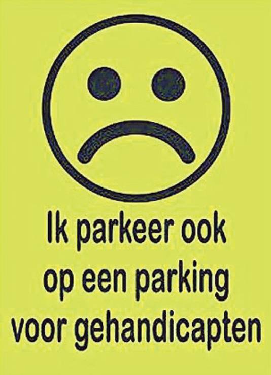 Onterecht op gehandicaptenparking? Boze sticker op je auto ...