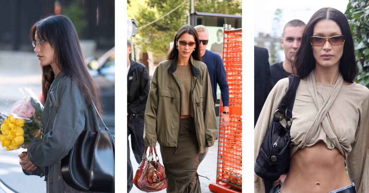 Nonchalant en een beetje vintage: topmodel Bella Hadid (26) zweert bij ...