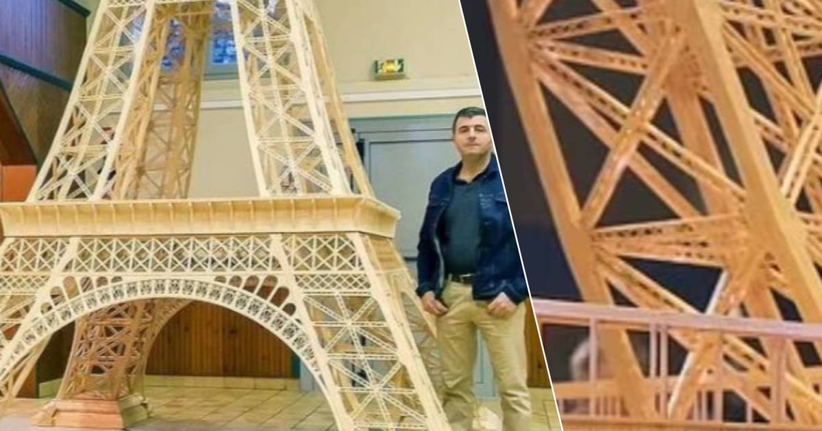 KIJK. Fransman bouwt acht jaar lang aan Eiffeltoren van 700.000 lucifers, maar één detail kost ...