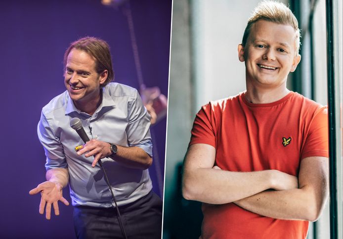 Comedians Bas Birker, Seppe Toremans, Jeroen Verdick en MC Jasper ...