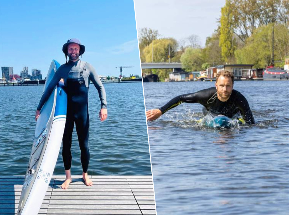 “Alleen mijn neus en wangen insmeren, mijn wetsuit beschermt de rest ...