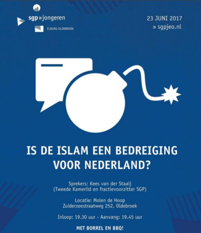 SGP-poster aangepast na ophef over bom | Politiek | gelderlander.nl