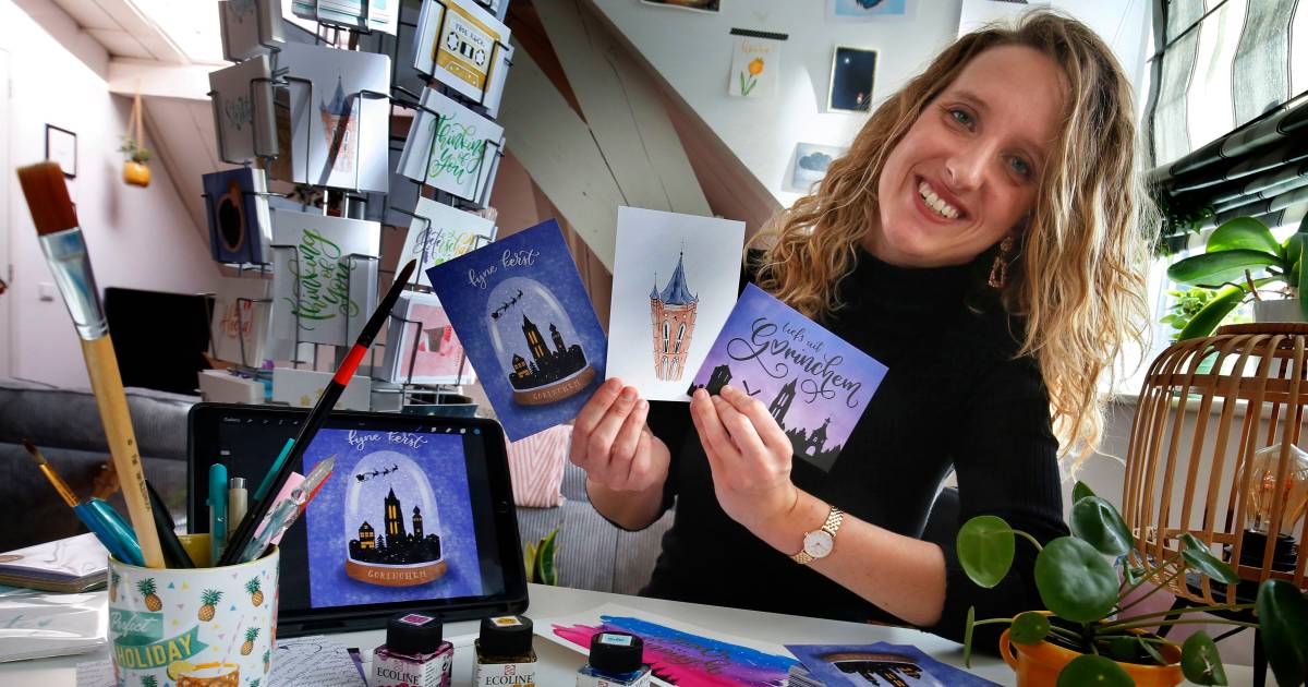Karin wil mensen raken met haar Gorcumse kerstkaarten: ‘Hart onder de ...