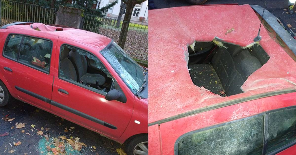 Dan toch geen inslag van meteoriet op Franse auto met mysterieus gat in ...