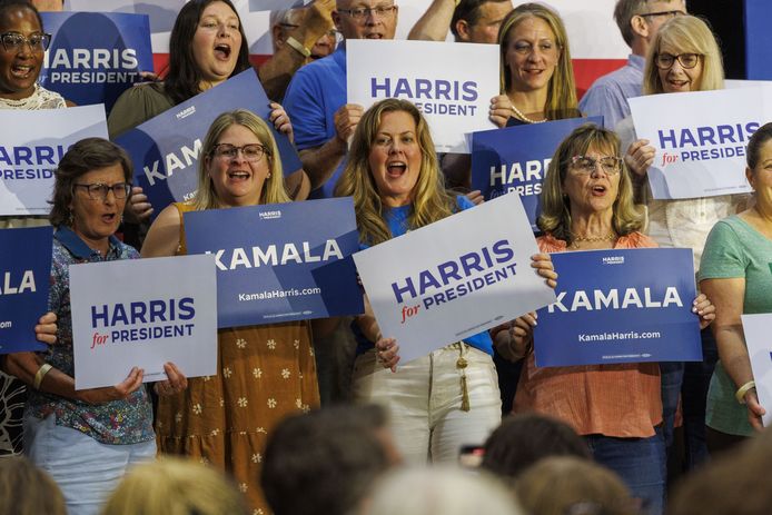De eerste grote peiling in de swing states: de kansen van Kamala Harris ...