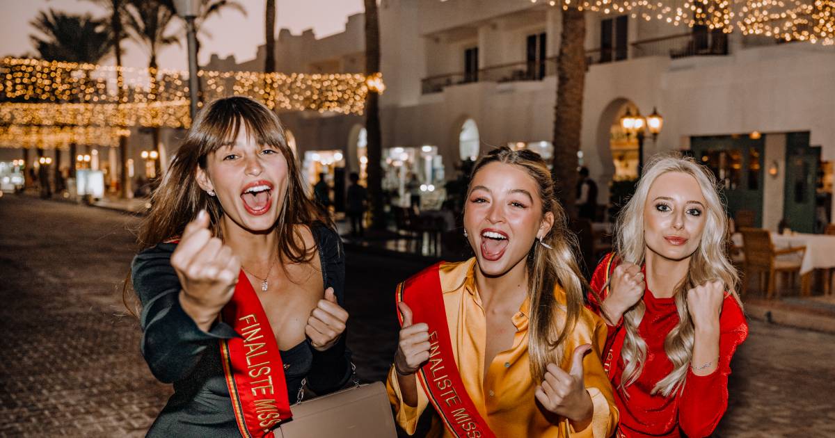 IN BEELD. “Allez les Belges!” Miss België-finalistes supporteren vanuit ...